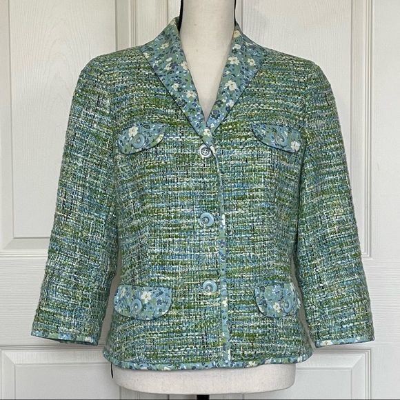 Sigrid Olsen | Jackets & Coats | Sigridolsentweed With Floral Accent ...